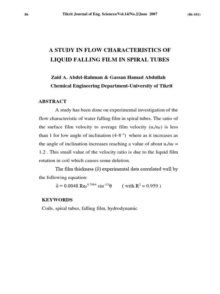 Vol 14 No 2 P 5 | PDF | Reynolds Number | Liquids