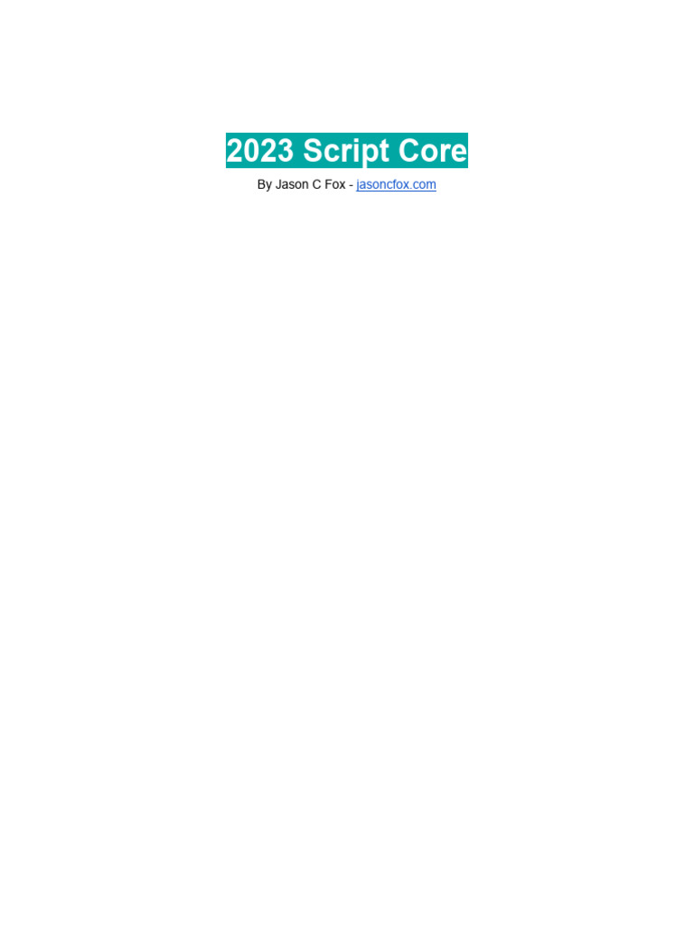 Jason C Fox - 4.0 Script | PDF | Sales | Facebook