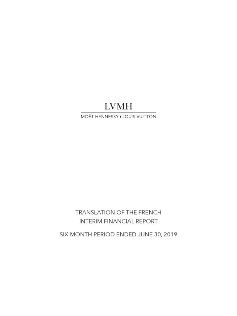 LVMH 2019 First Half Financial Report | PDF | Revenue | Exchange Rate