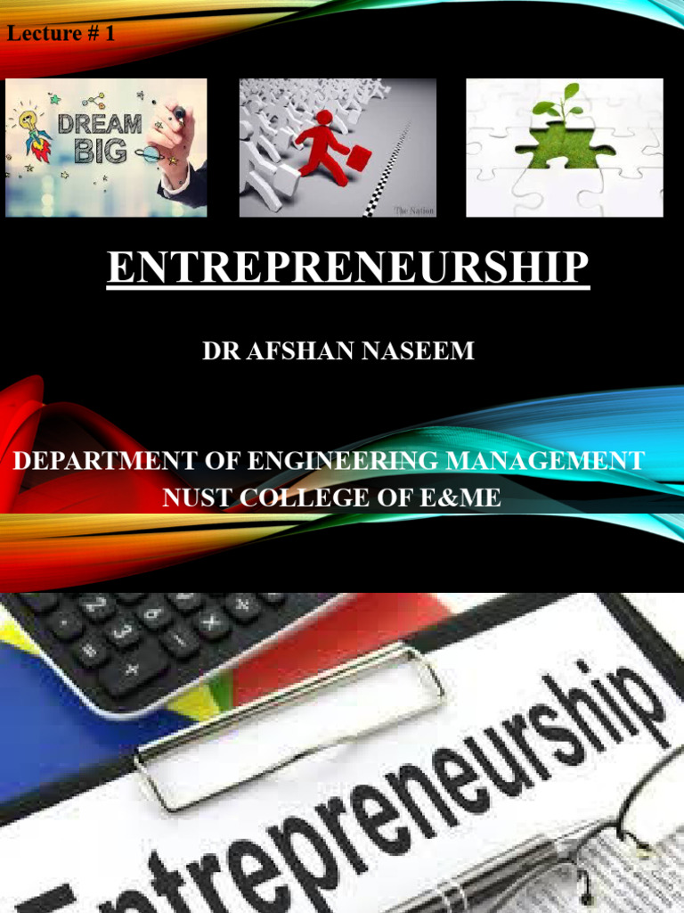 Lec 01 Intro Entrp FA23 Afshan | PDF Lec 01 Intro Entrp FA23 Afshan | PDF