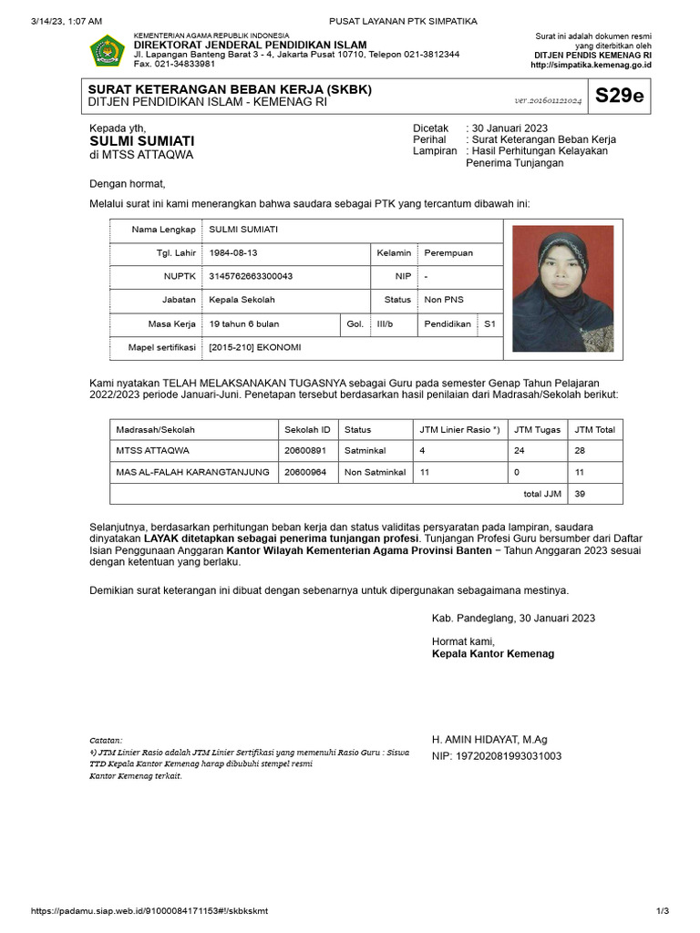 SKBK Sulmi Sumiati | PDF