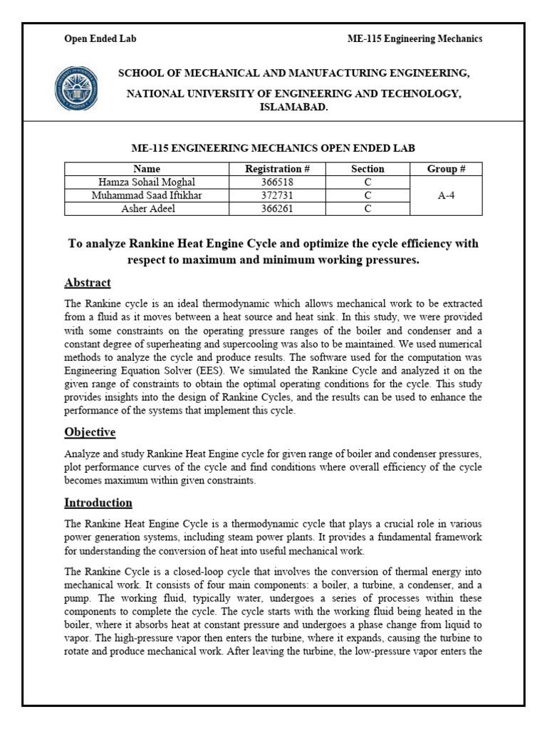 Thermo 2 OEL | PDF | Nature | Sustainable Technologies