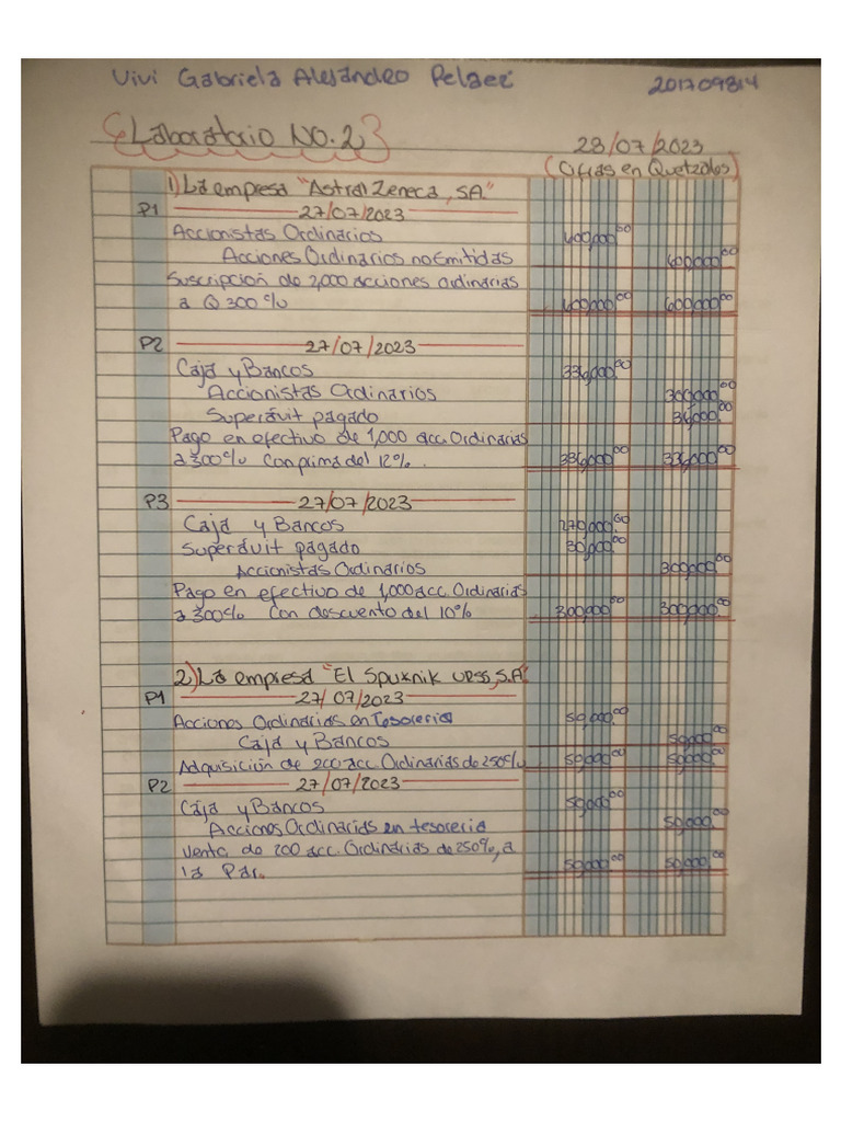 Laboratorio 2 Contabilidad II | PDF