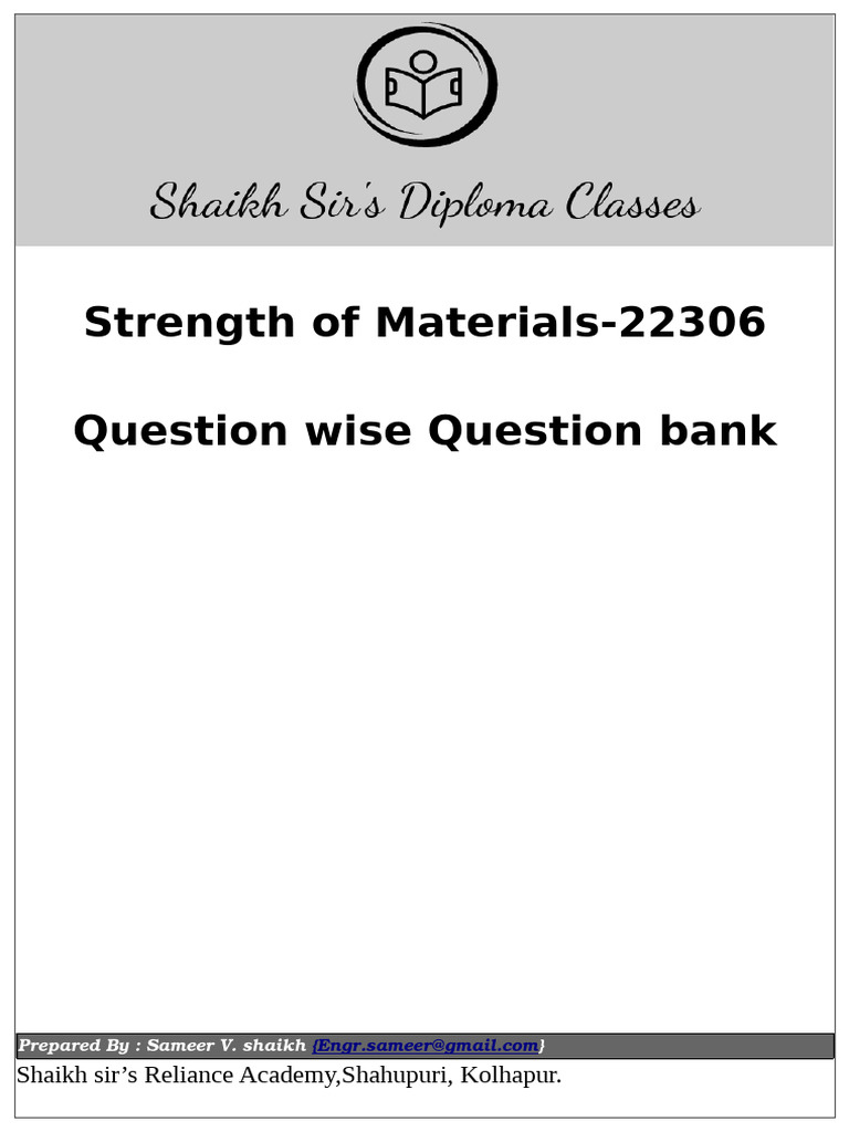 22306-Notes-Question Wise Question Bank SOM by Shaikh Sir | PDF