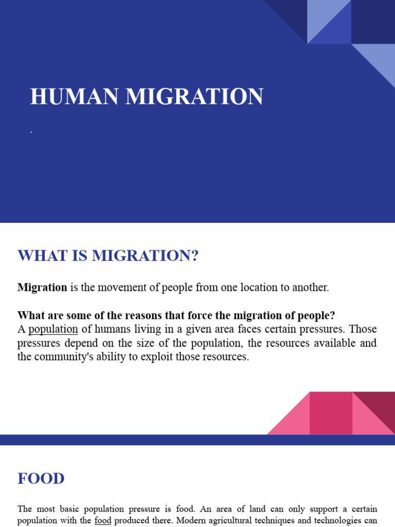 Patterns of Human Migration | Download Free PDF | Human Migration ...