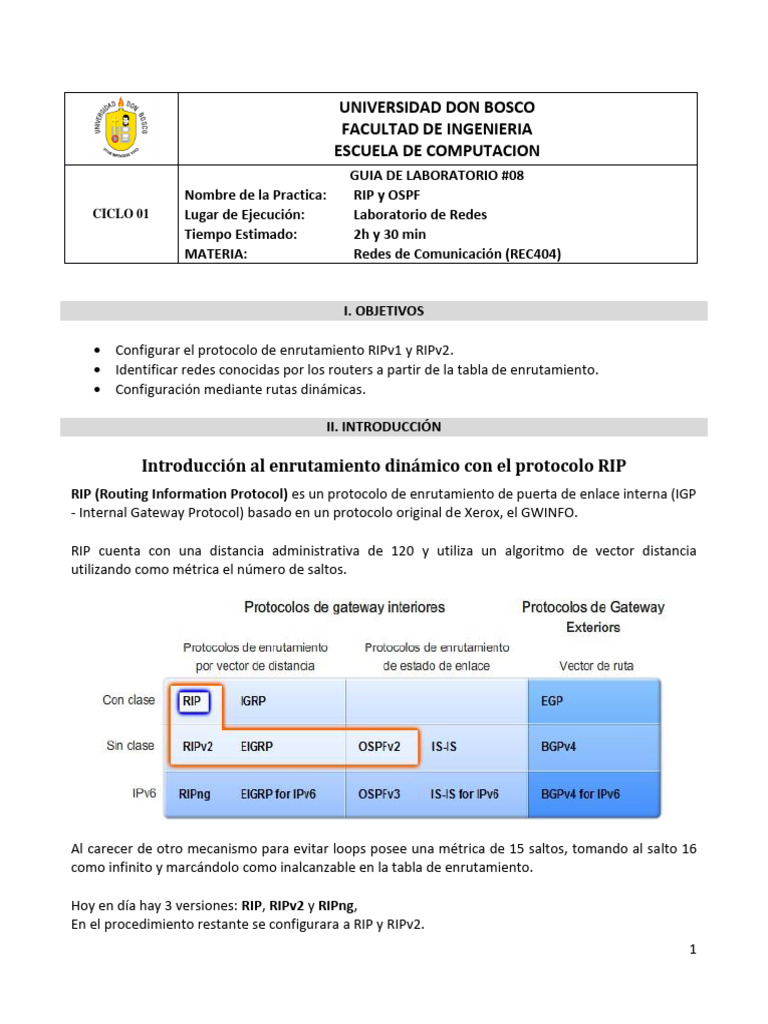 Guia 8 | PDF | Enrutador (Computación) | Tecnología de información y comunicaciones