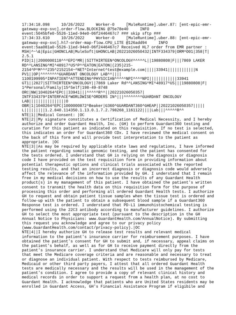 HL7 Order Processing Errors in EMR | PDF | Finance & Money Management