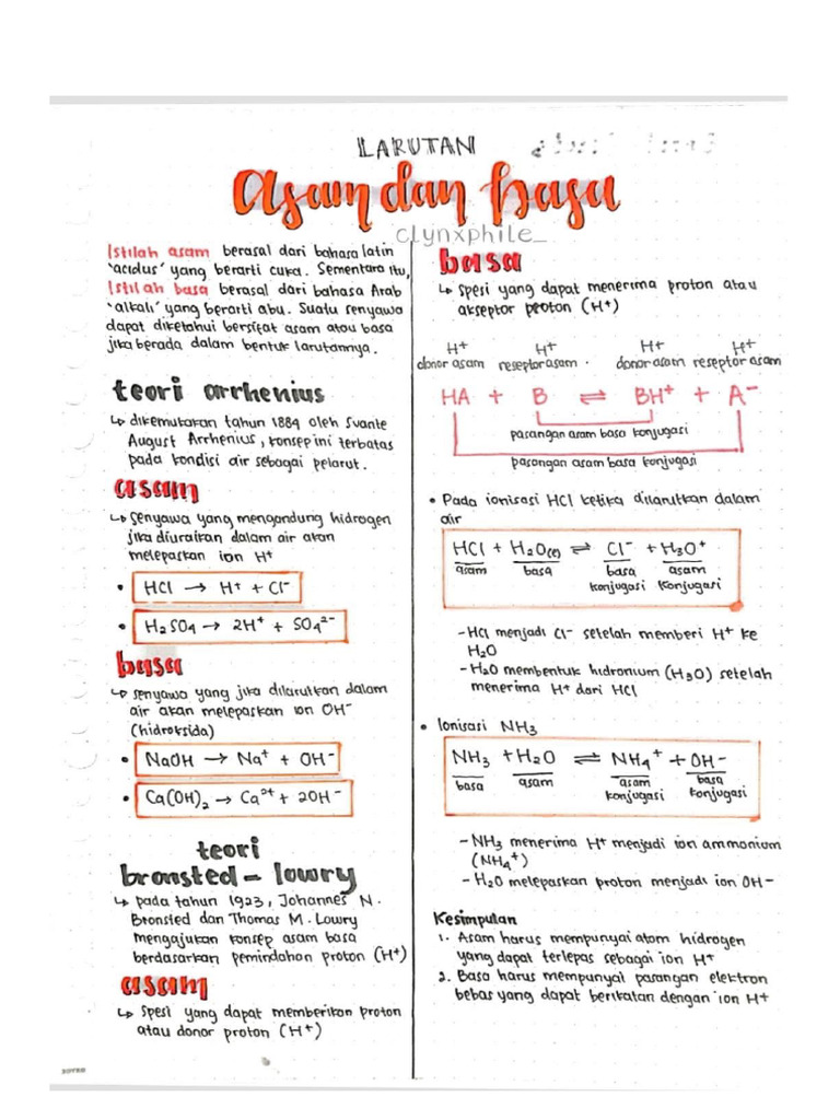 Catatan Asam Basa | PDF