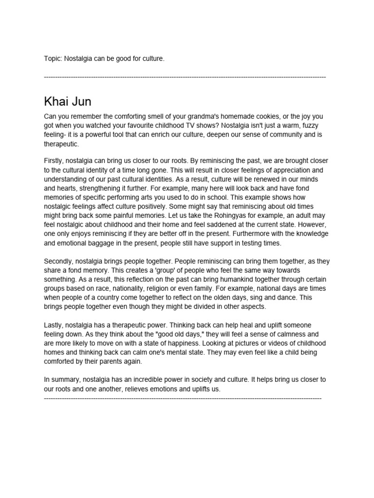 Collaborative Writing Pdf Nostalgia Traditions