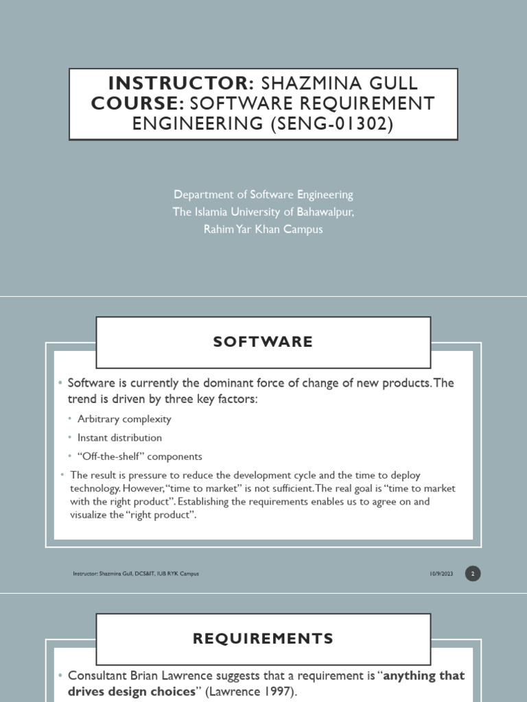Lecture 1 | PDF | System | Business