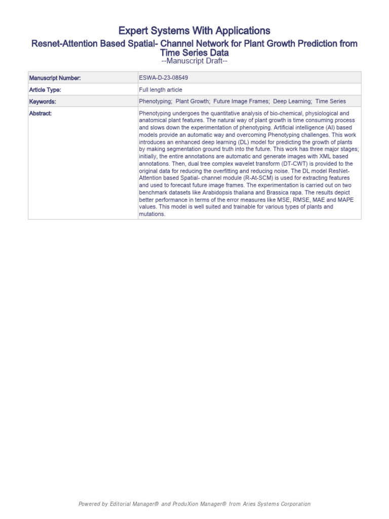 Eswa D 23 08549 | PDF | Mean Squared Error | Deep Learning