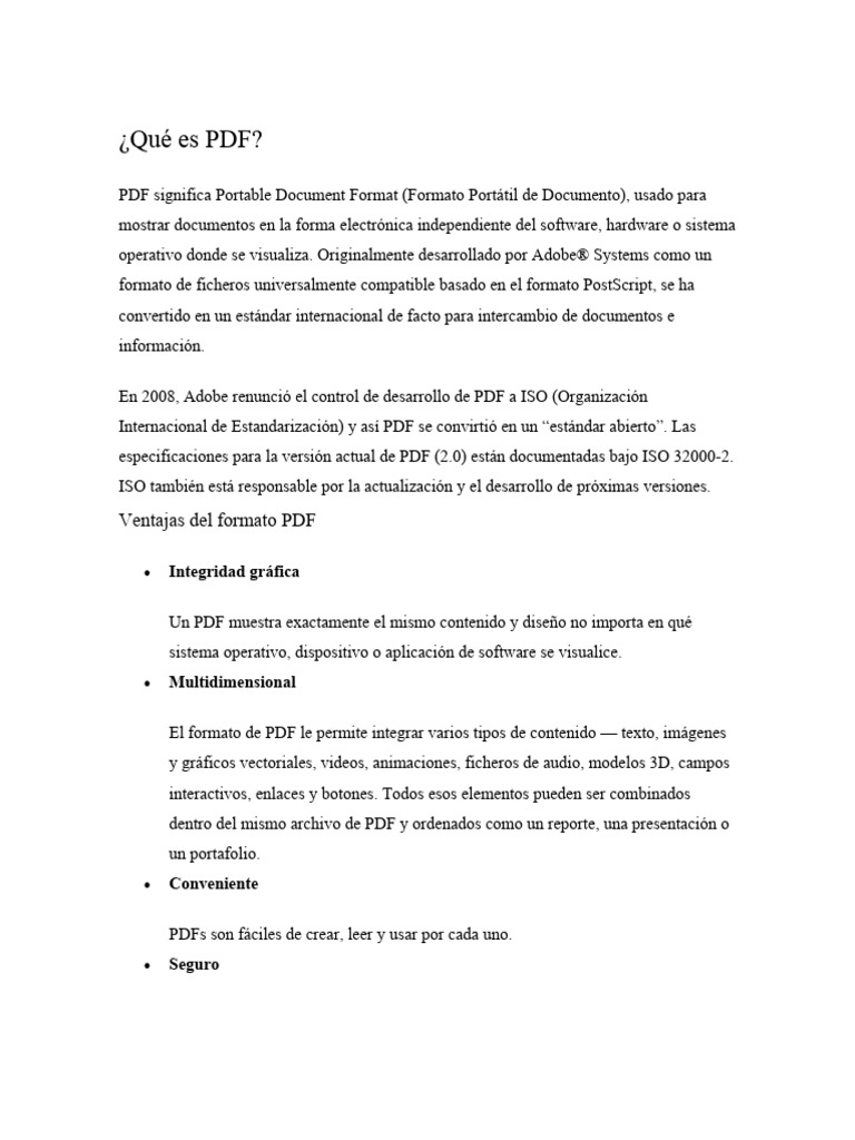 Qué Es PDF | PDF | Ingeniería Informática | Tecnología digital