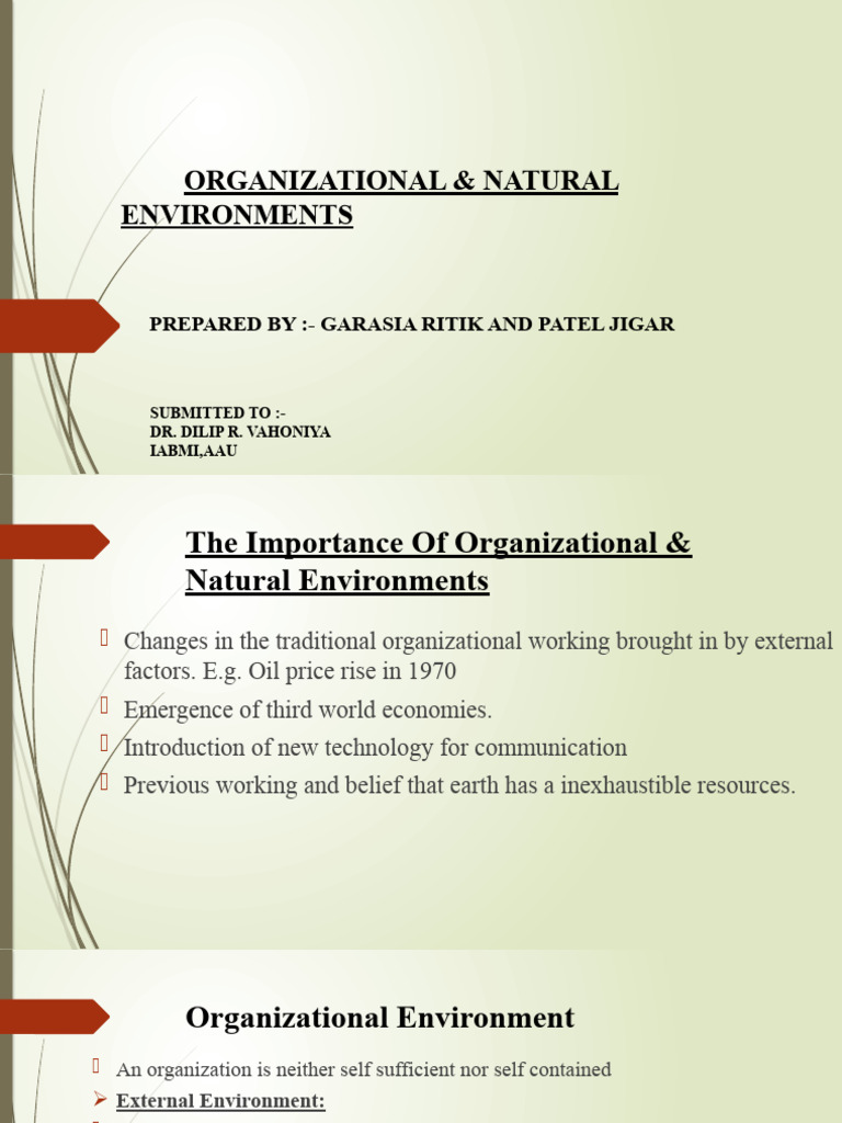 3 Organizations and Natural Environment | PDF | Natural Environment | Ozone Depletion