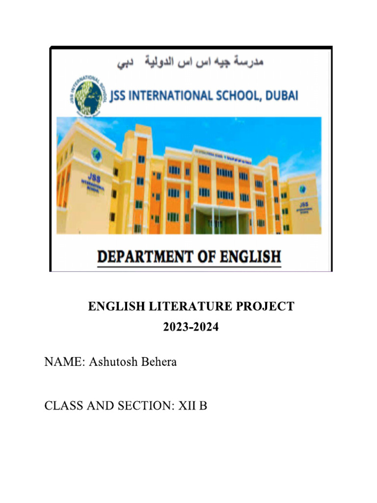 English Literature Project - Ashutosh | PDF