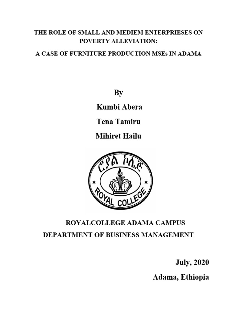 Kumbi | PDF | Small And Medium Sized Enterprises | Poverty