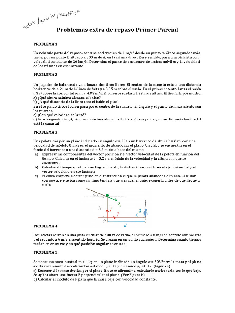 Problemas Extra Repaso Primer Parcial | PDF