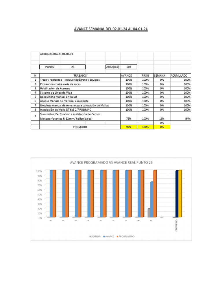 AVANCE SEMANAL 01 | PDF