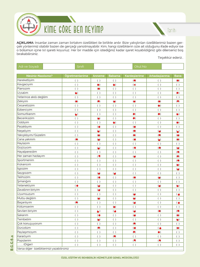 Kime Göre Ben Neyim Test Dışı Teknikler 6. Hafta Ödevi | PDF