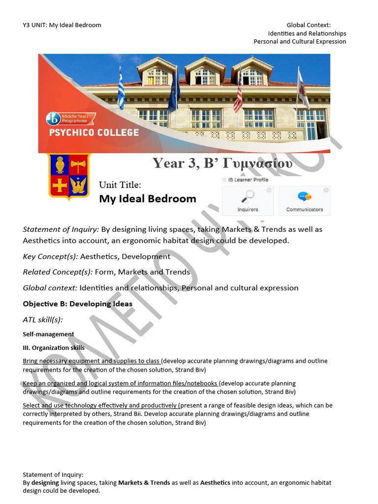 Criterion B Y3 Summative | PDF | Bedroom | Human Factors And Ergonomics