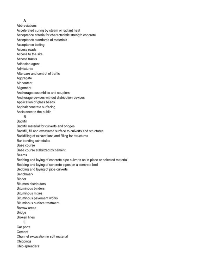 Glossary Road Eng-Mong | PDF | Concrete | Road