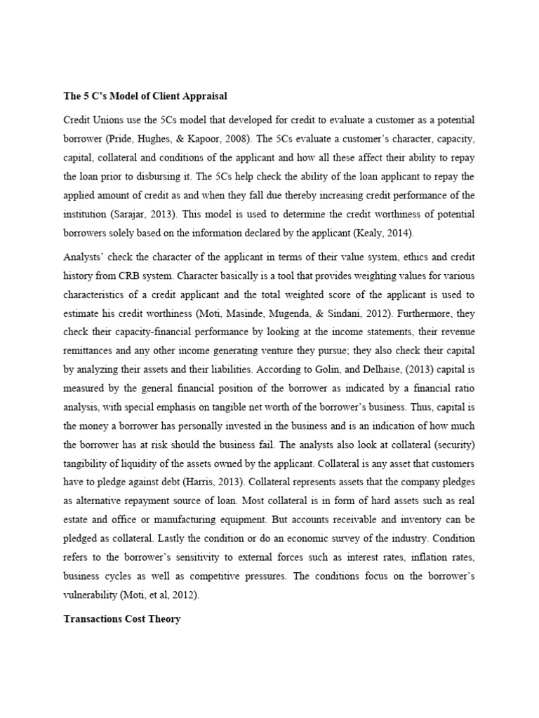 Indale Literature Review | PDF | Loans | Credit