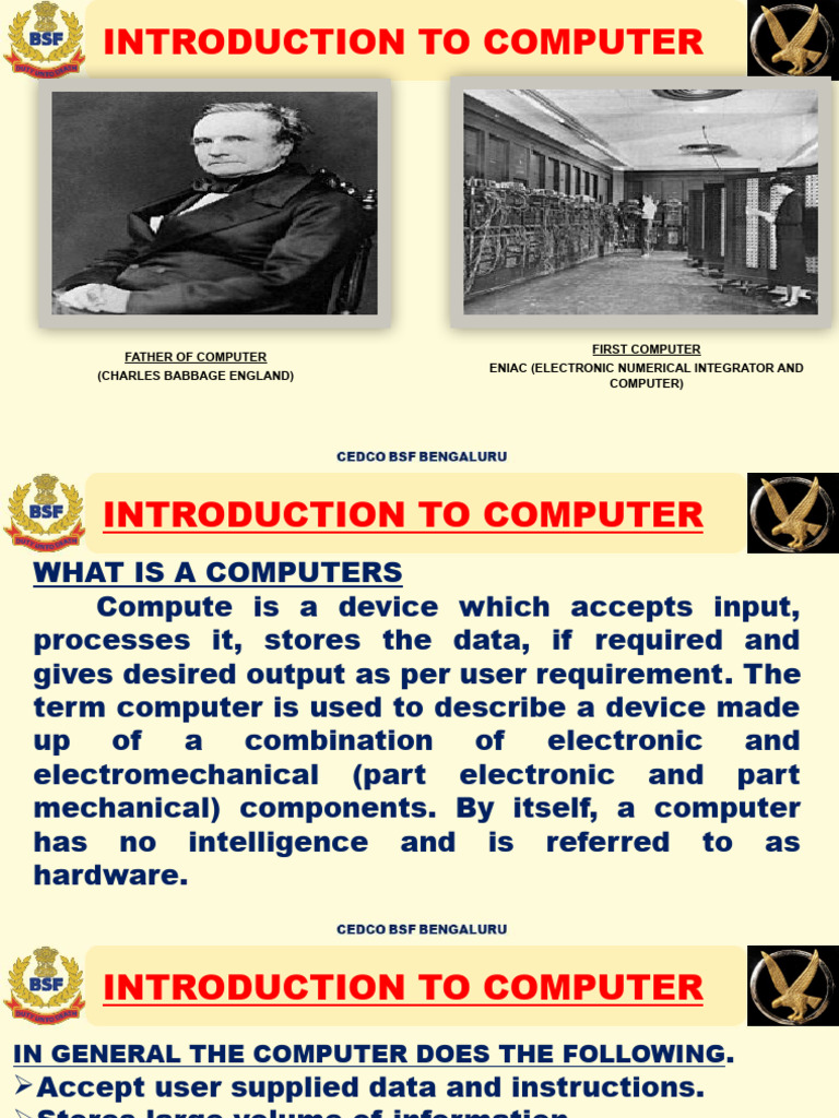P-1 Introduction and Characteristics of Computer | PDF | Central Processing Unit | Integrated ...
