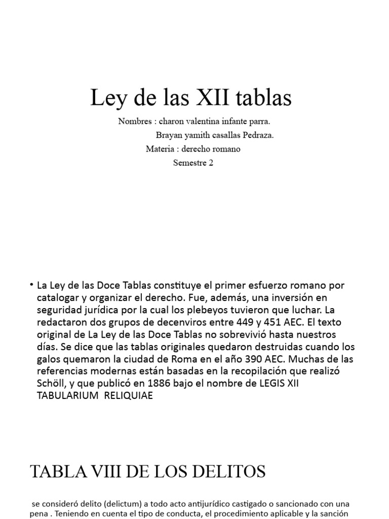 Ley de Las XII Tablas | PDF | Roma antigua | Justicia