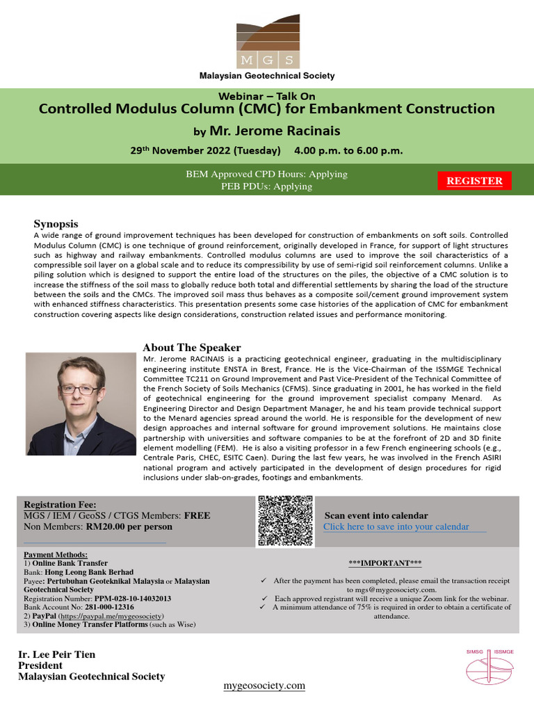 MGS Webinar 29.11.2022 (Controlled Modulus Column For Embankment ...