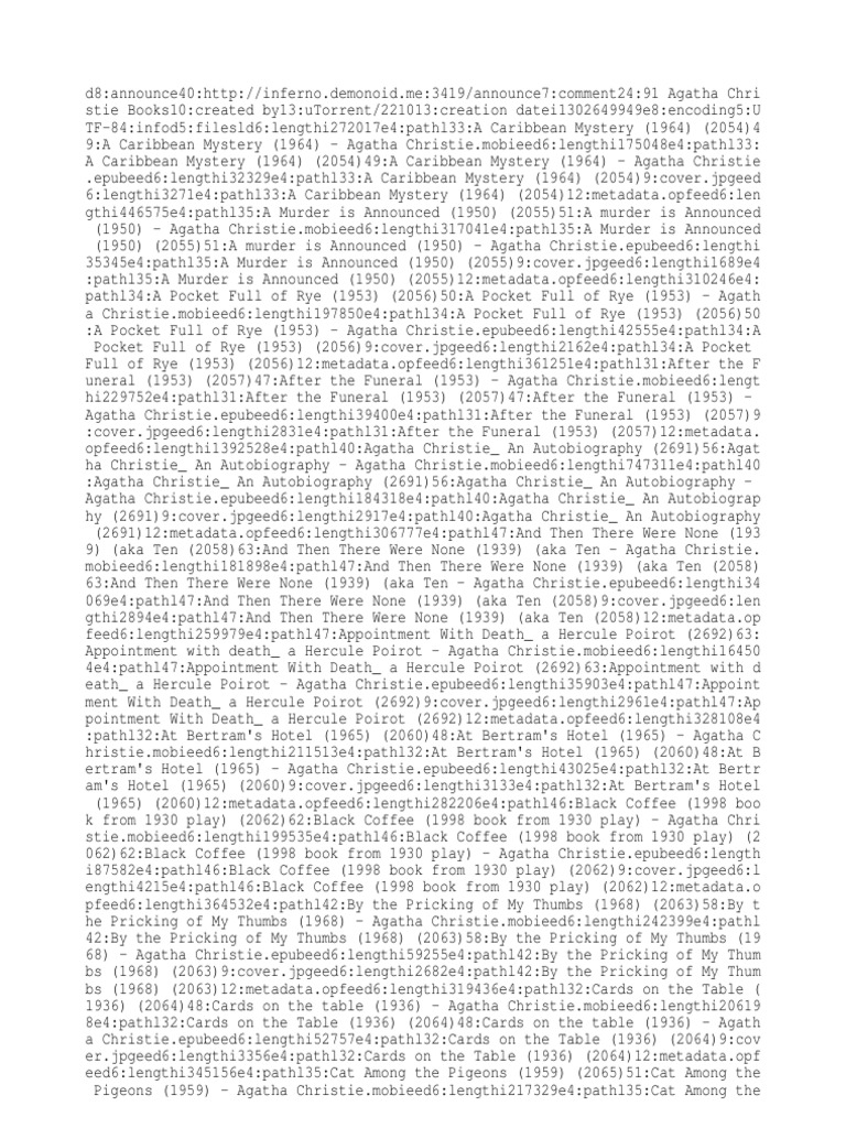 ( (Demonoid - Me) ) - 91 Agatha Christie Bks (EPUB MOBI) Dates Series ...