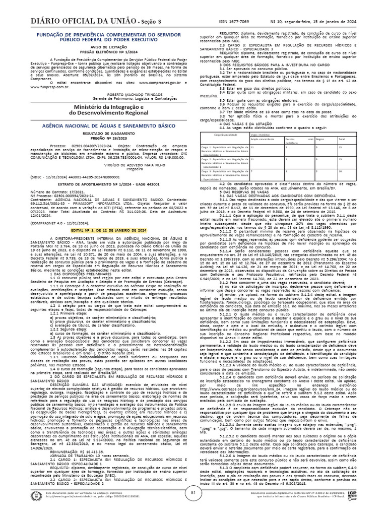 ANA 2024 CP 1 (1) | PDF | Deficiência