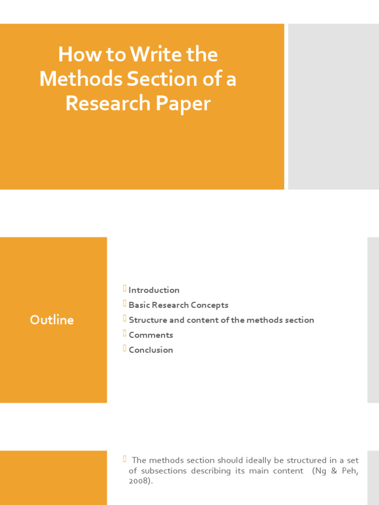 H. (Edited) How To Write The Methods Section | PDF