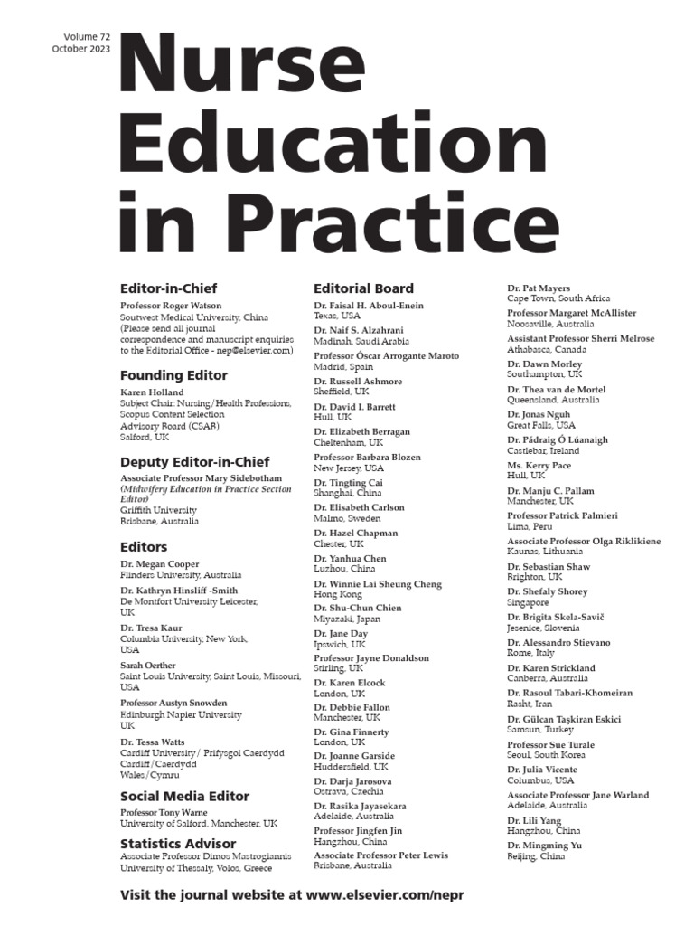Editorial-Board_2023_Nurse-Education-in-Practice | PDF