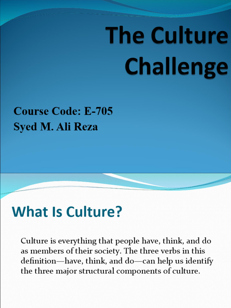The Culture Challenge | PDF | Attitude (Psychology) | Behavior
