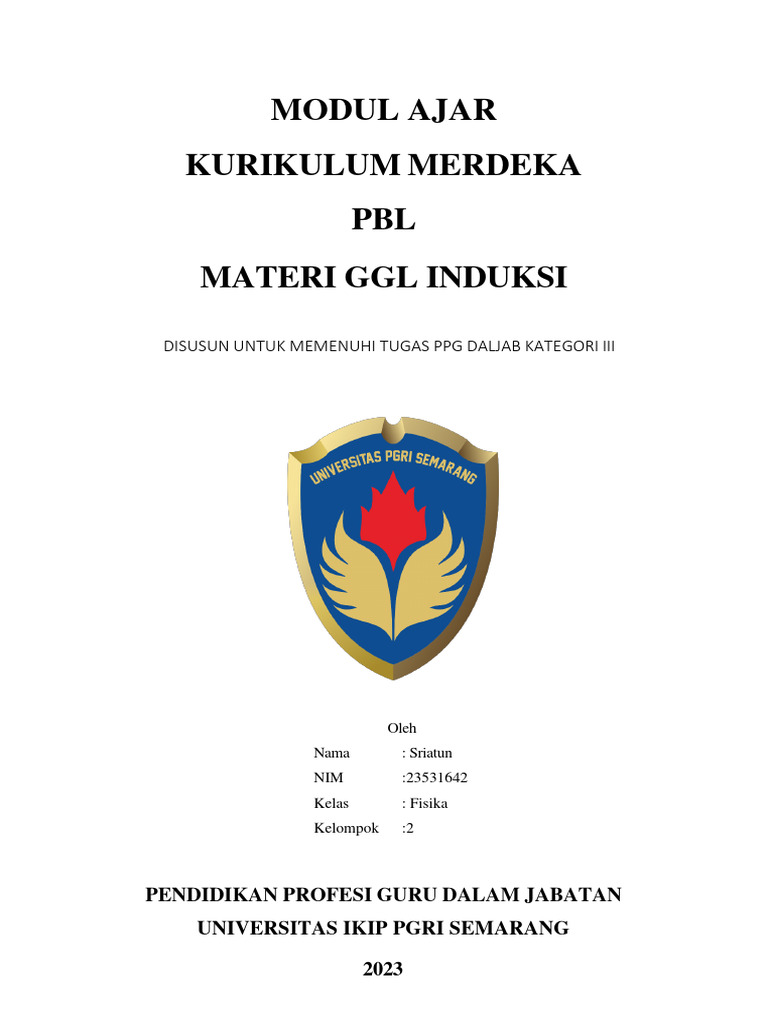 MODUL AJAR KURIKULUM MERDEKA PBL Bab GGL Induksi | PDF | Sains & Matematika | Komputer
