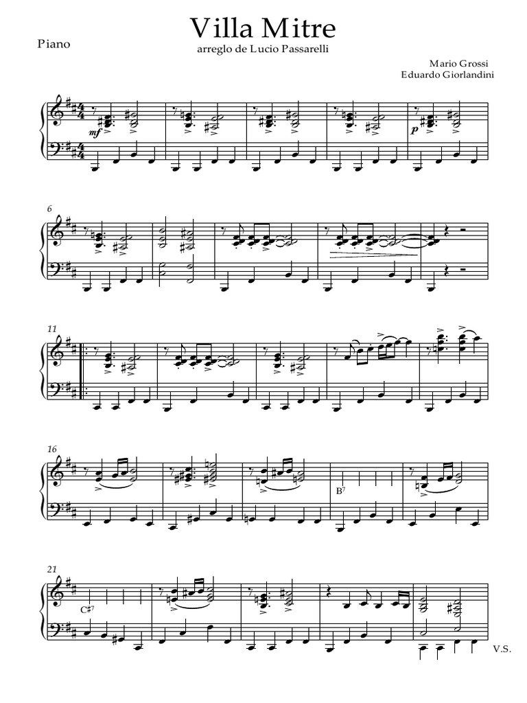 Villa Mitre Si Menor Final - Piano - 2021-08-23 1045 - Piano | PDF