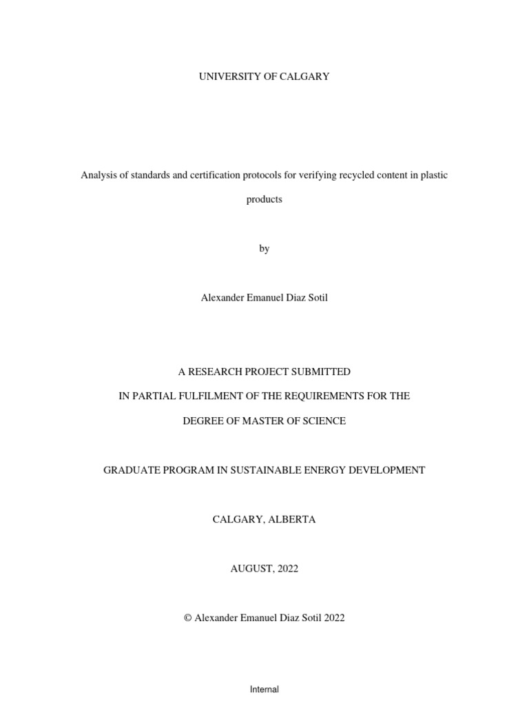 Capstone Project Alexander Diaz Fvll4 Pdf Recycling Plastic