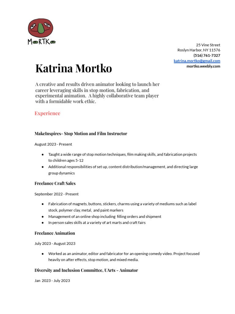 Katrina Mortkos Resume | PDF