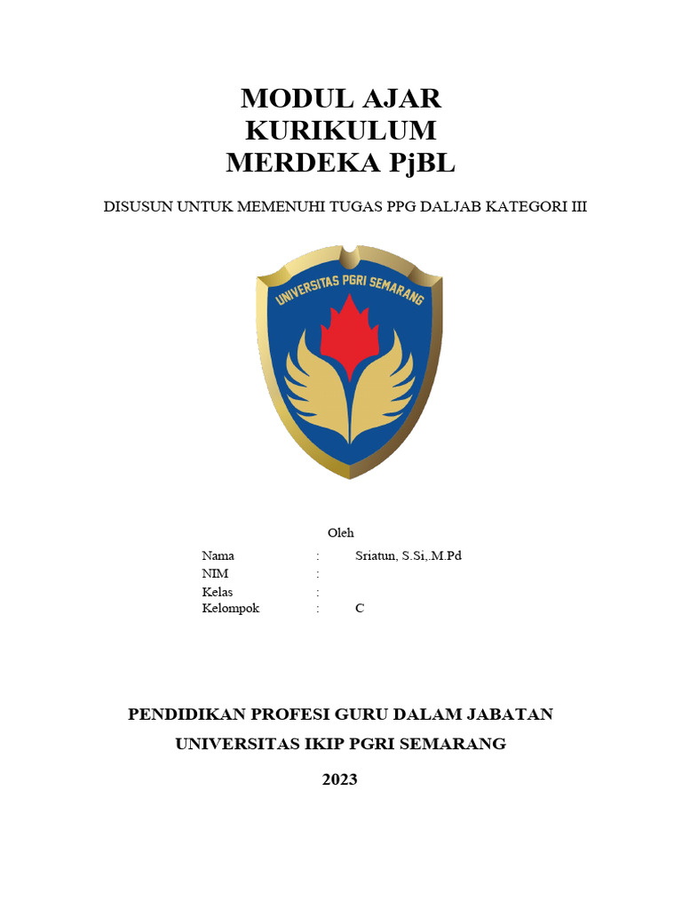 MODUL AJAR KURIKULUM MERDEKA PJBL | PDF