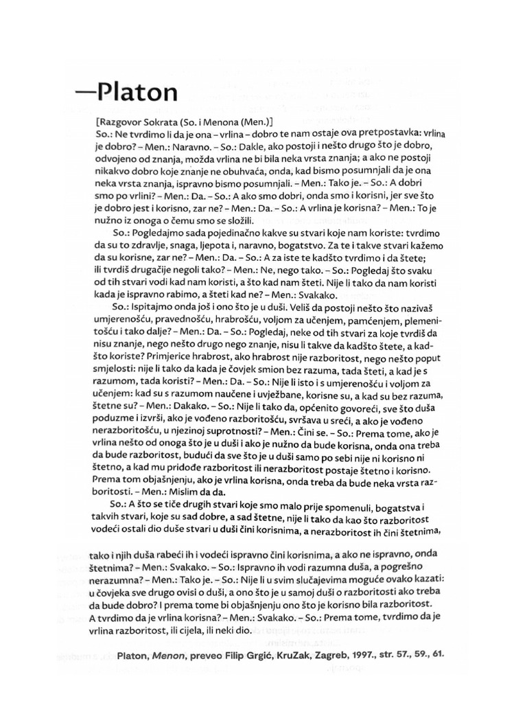 Tekst 3.1. (Platon) | PDF