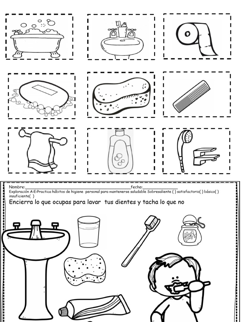 Practico Habitos de Higiene Fichas | PDF