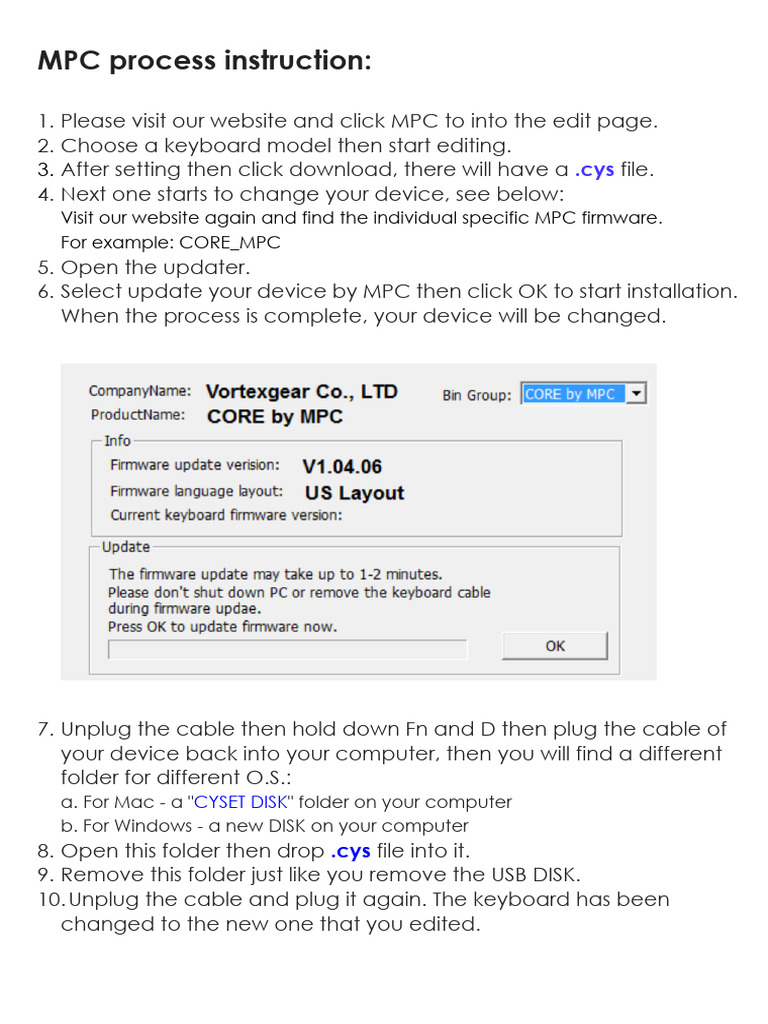 MPC Instruction CORE-2 | PDF