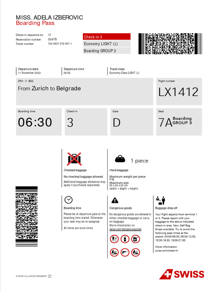 Boarding Pass654dd4da77091 | PDF | Baggage | Aviation