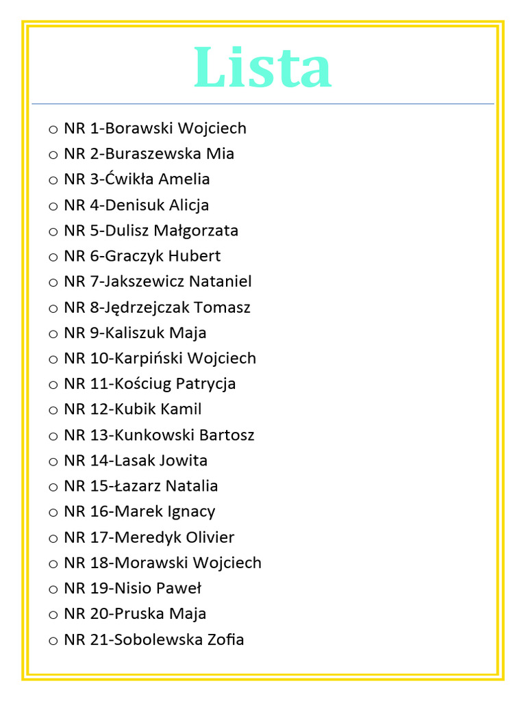 Lista | PDF