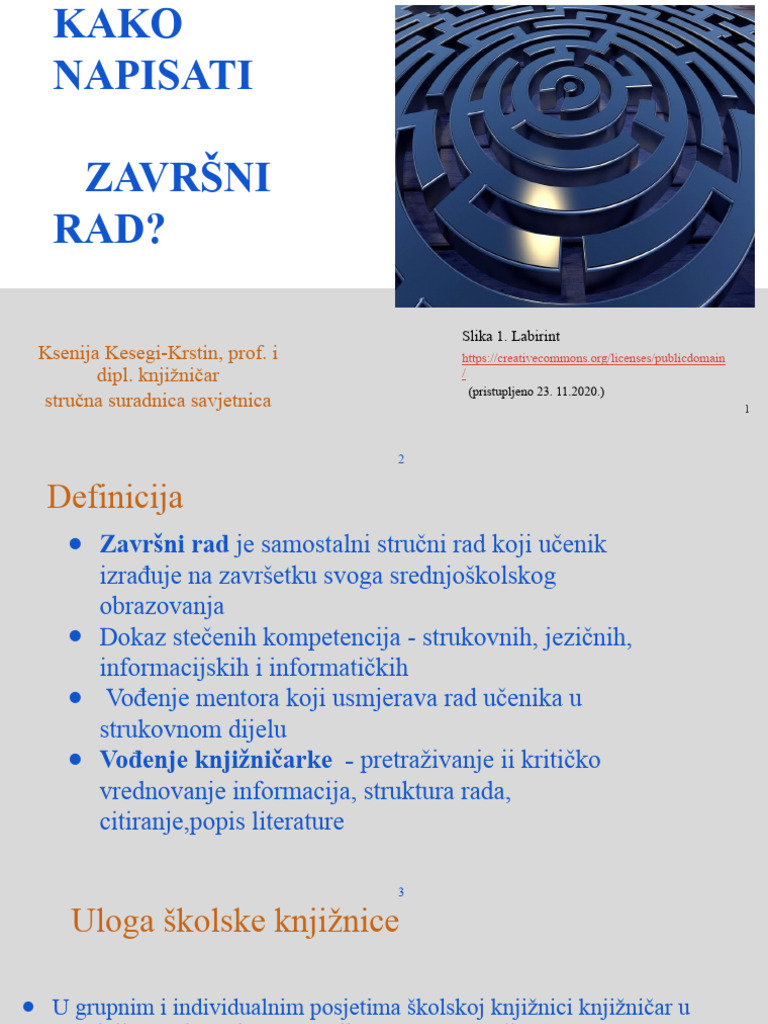 Kako Napisati Zavrsni Rad | PDF