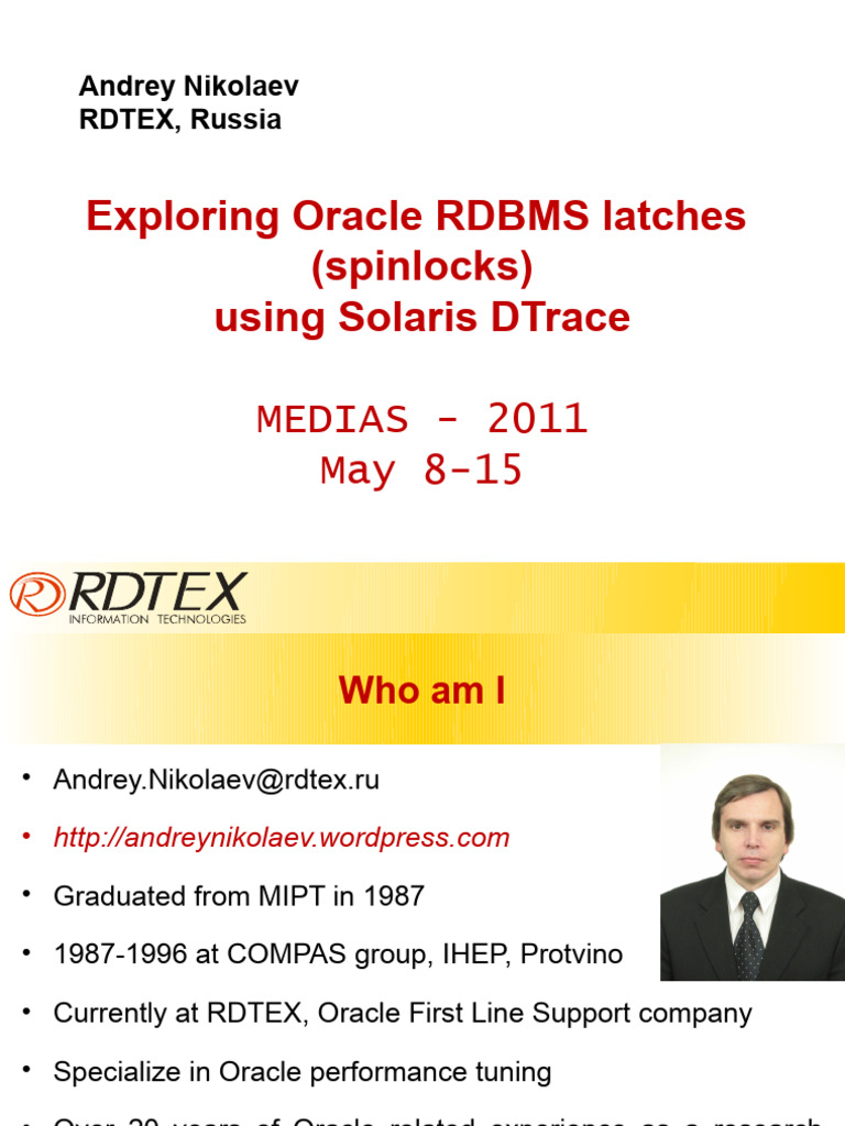 Exploring The Oracle Latches | PDF | Databases | Software Development