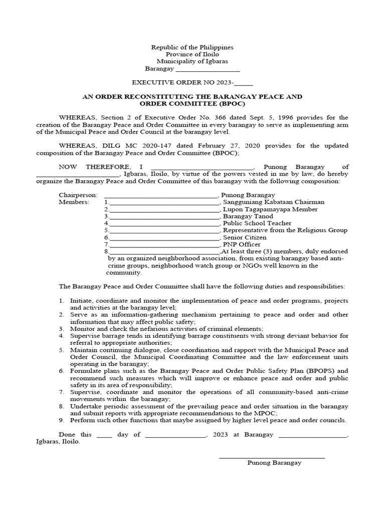 Eo Bpoc | PDF | Government | Governance