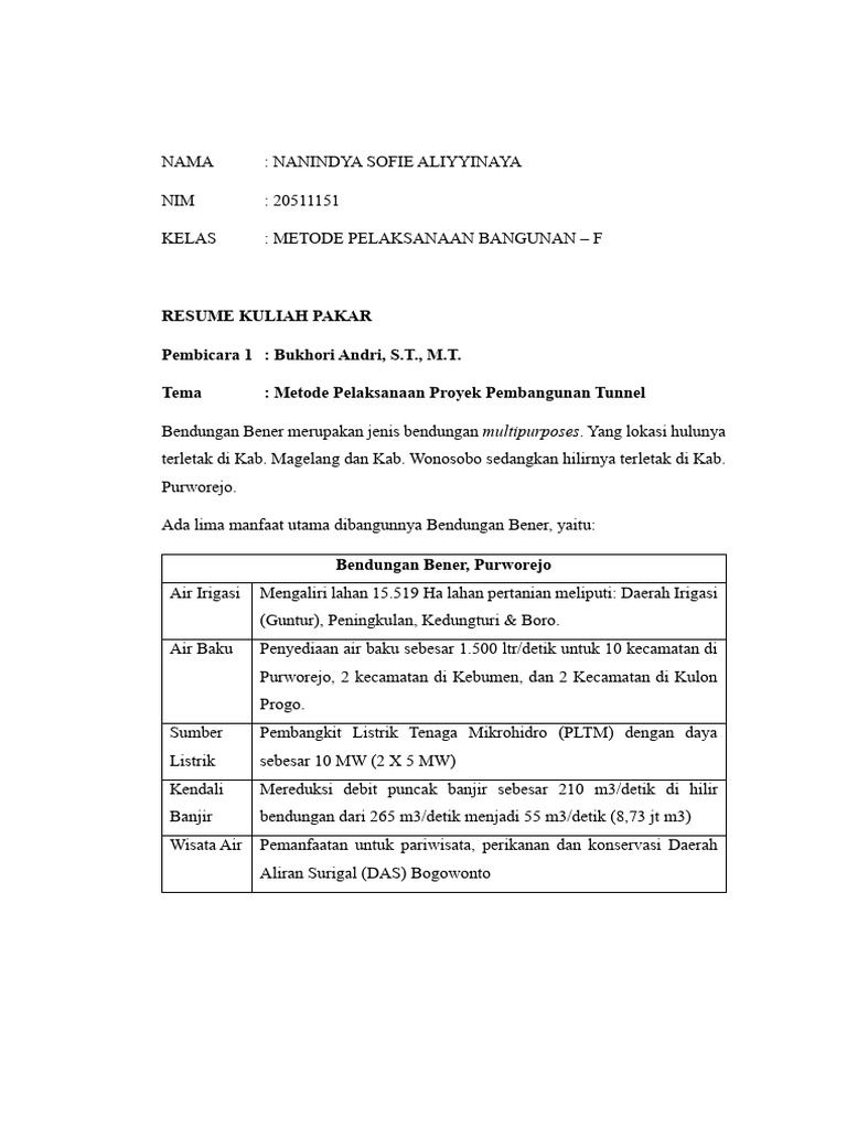Resume Kuliah Pakar Metode Pelaksanaan Bangunan | PDF