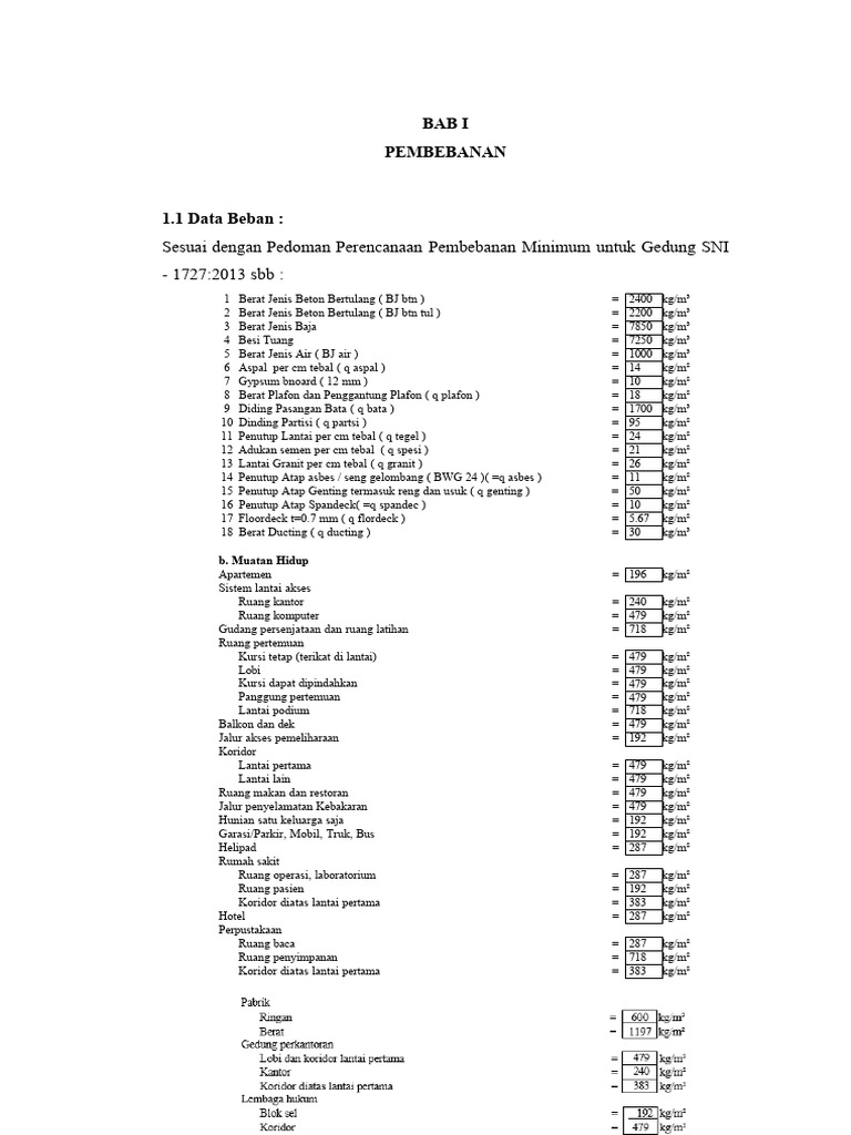Pembebanan Nopal | PDF