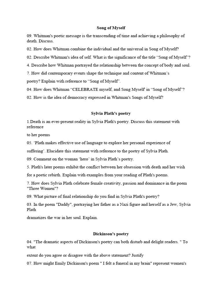 Song of Myself | PDF