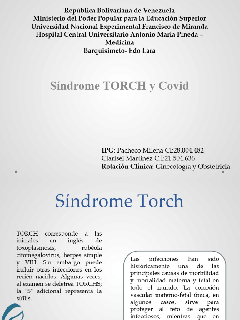 Sindrome Torch | PDF | VIH | El embarazo